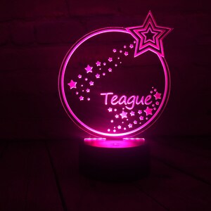 Star Night Light Name Gift Light up Led Lamp Engraved Personalized Name ...