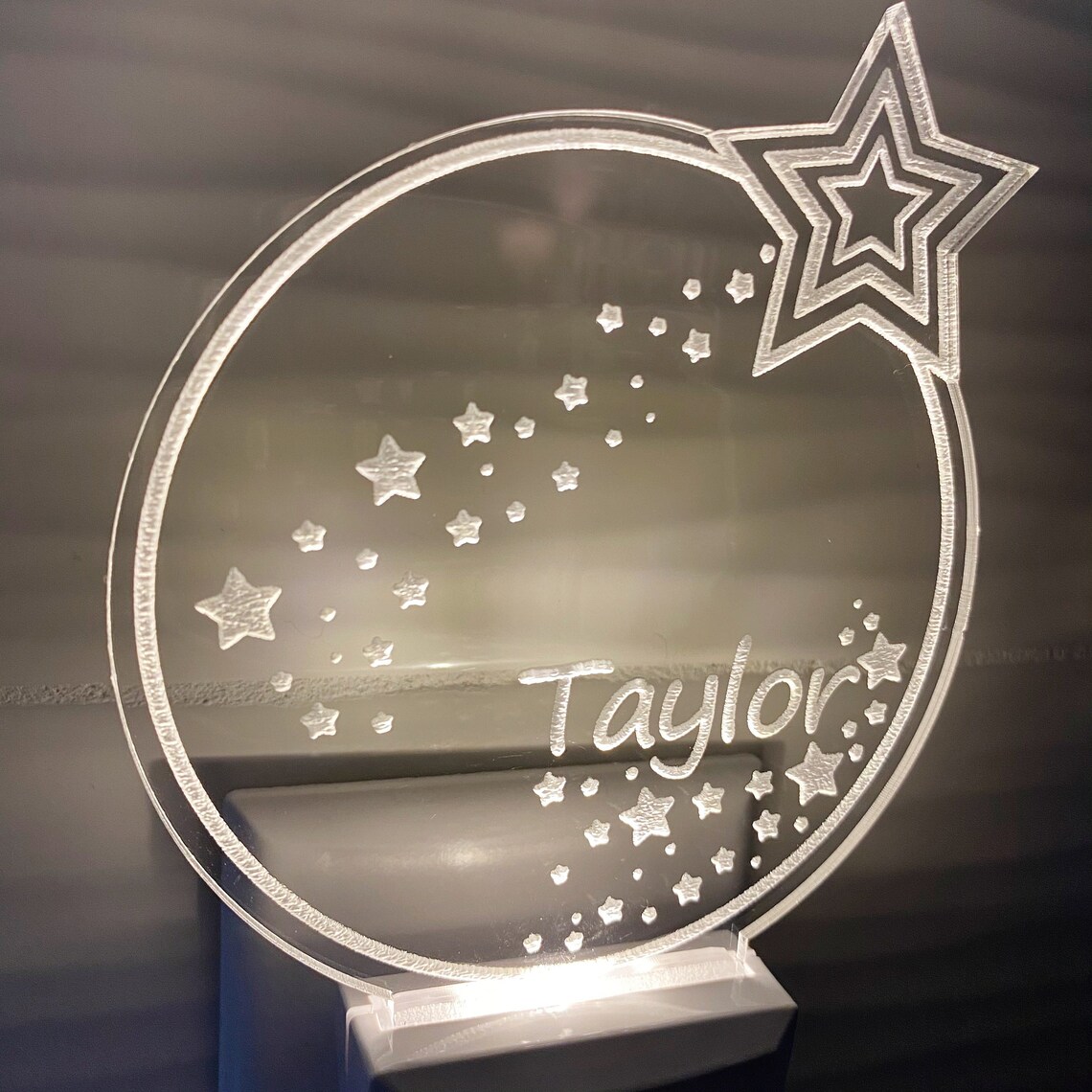 Personalized Star Night Light Name Gift Light up Engraved | Etsy
