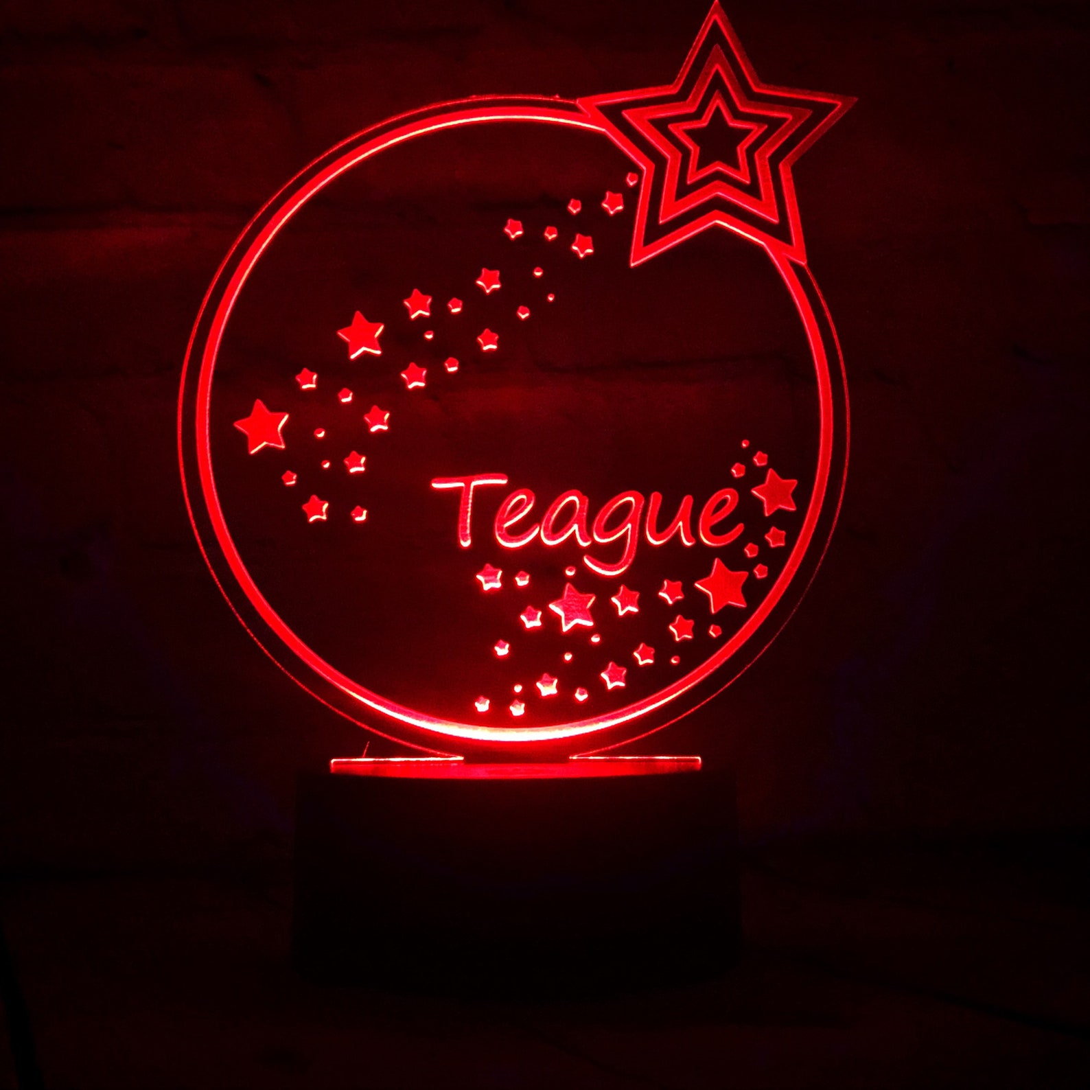 Star Night Light Name Gift Light up Led Lamp Engraved - Etsy