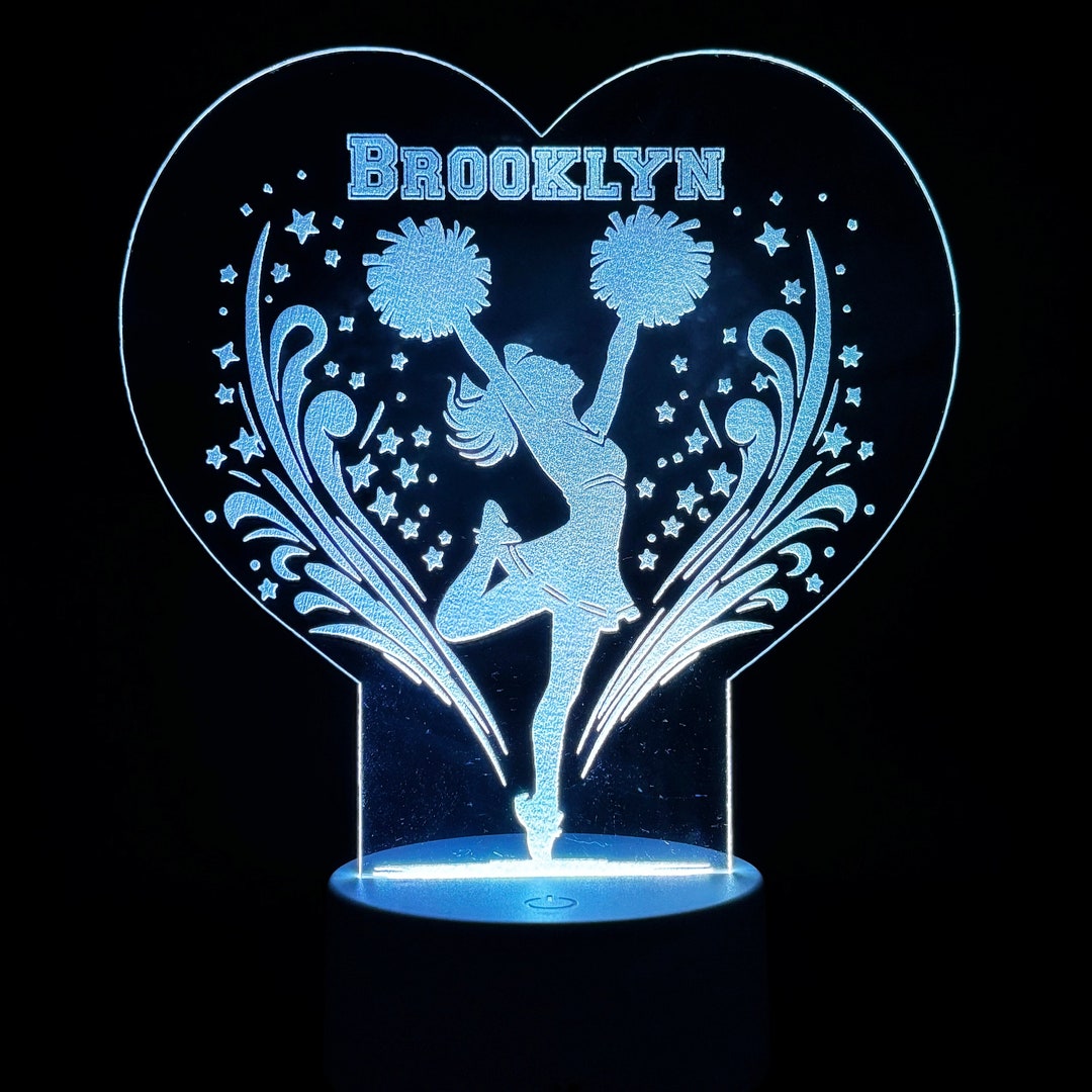 Custom Cheer Lamp Gift LED Name Nightlight Design Light up Engraved LED ...