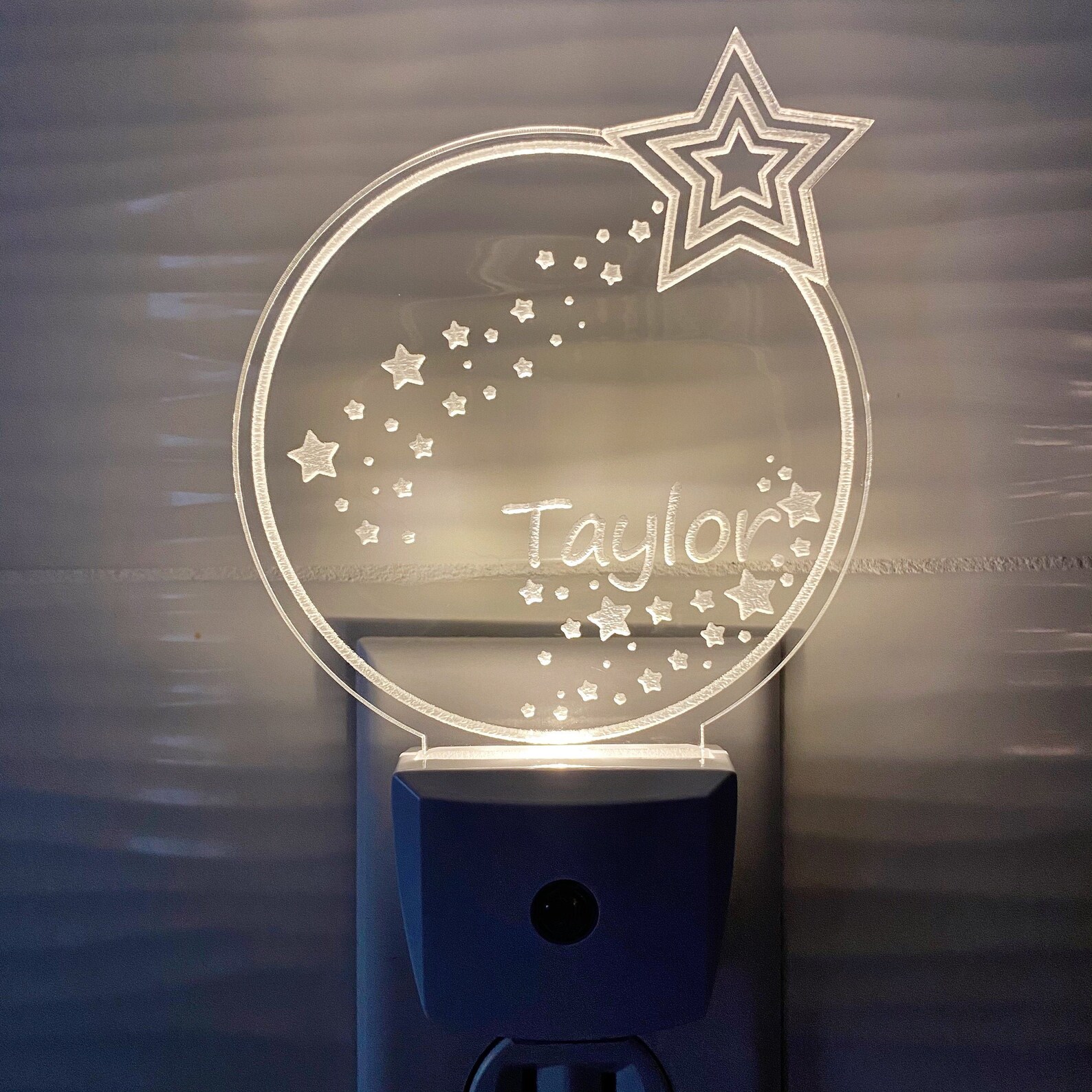 Personalized Star Night light name gift light up engraved - Etsy España