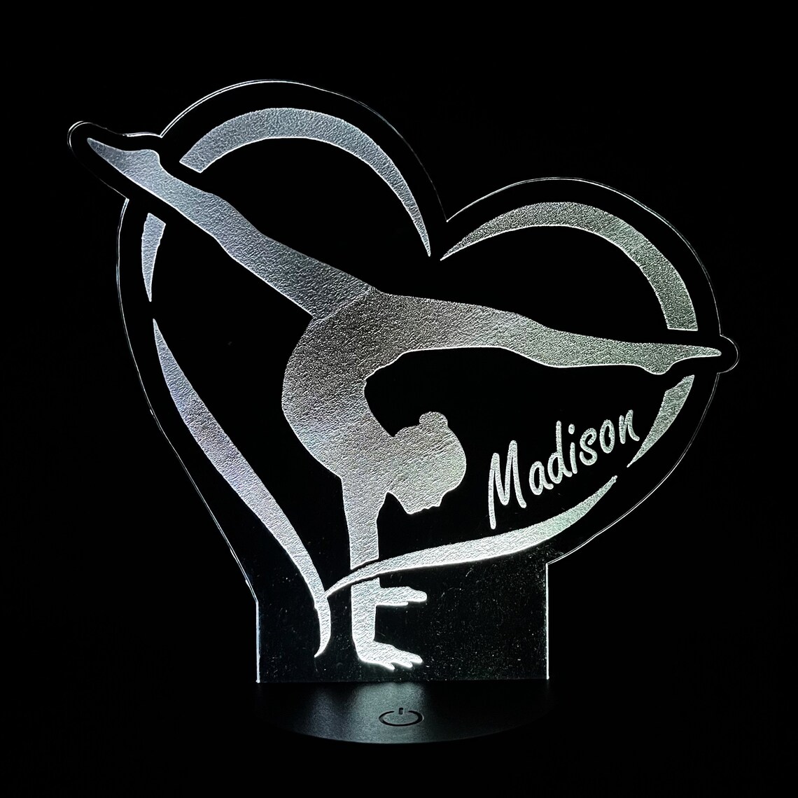 Personalized Gymnastics LED Lamp: Engraved Name Nightlight - Etsy