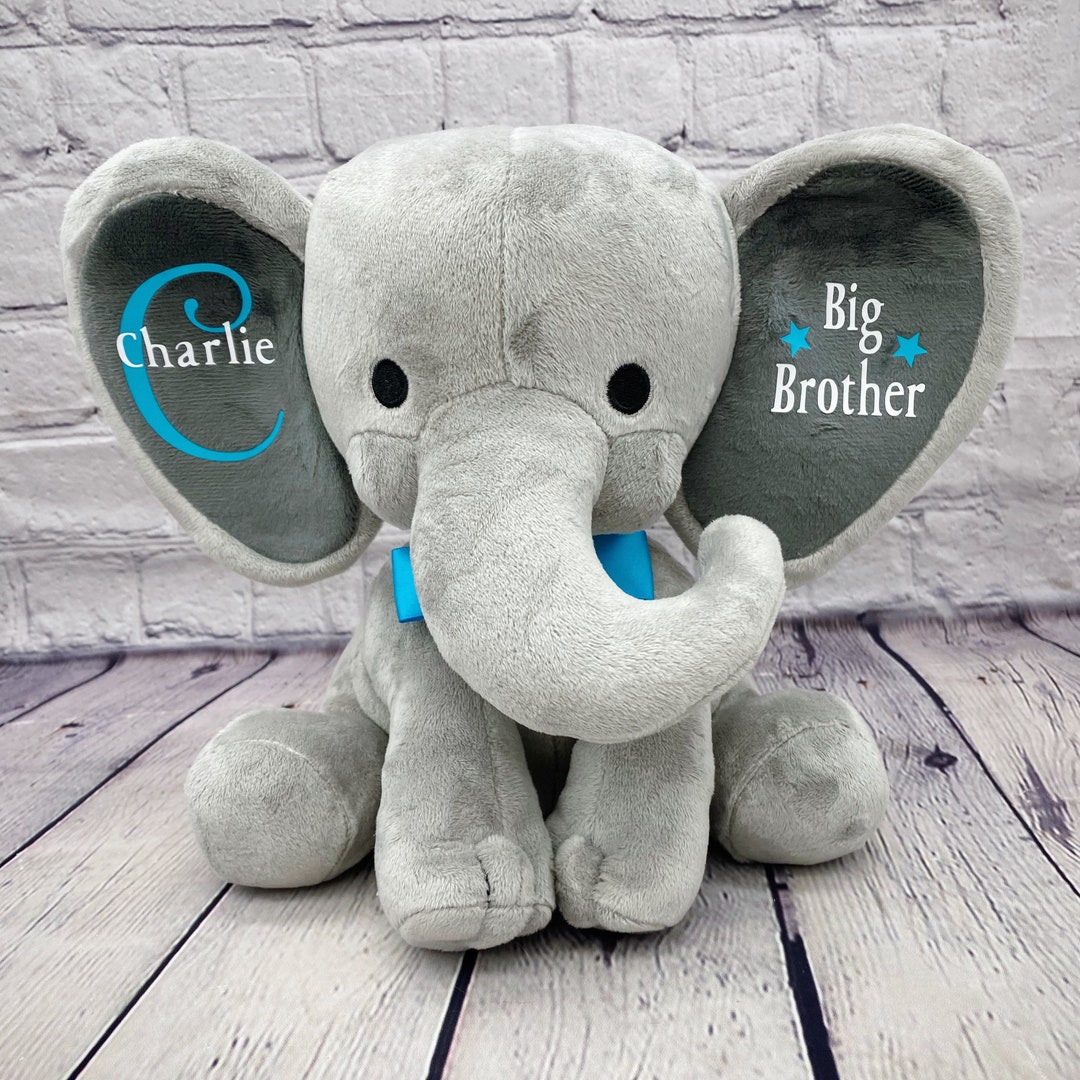 Big Brother Elephant Plush: Personalized Pregnancy Announcement Sibling ...