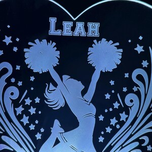Personalized Cheerleading LED Lamp: Engraved Name Night Light - Etsy