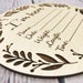 Birth Announcement Wood Disc Newborn Photography Prop Baby - Etsy