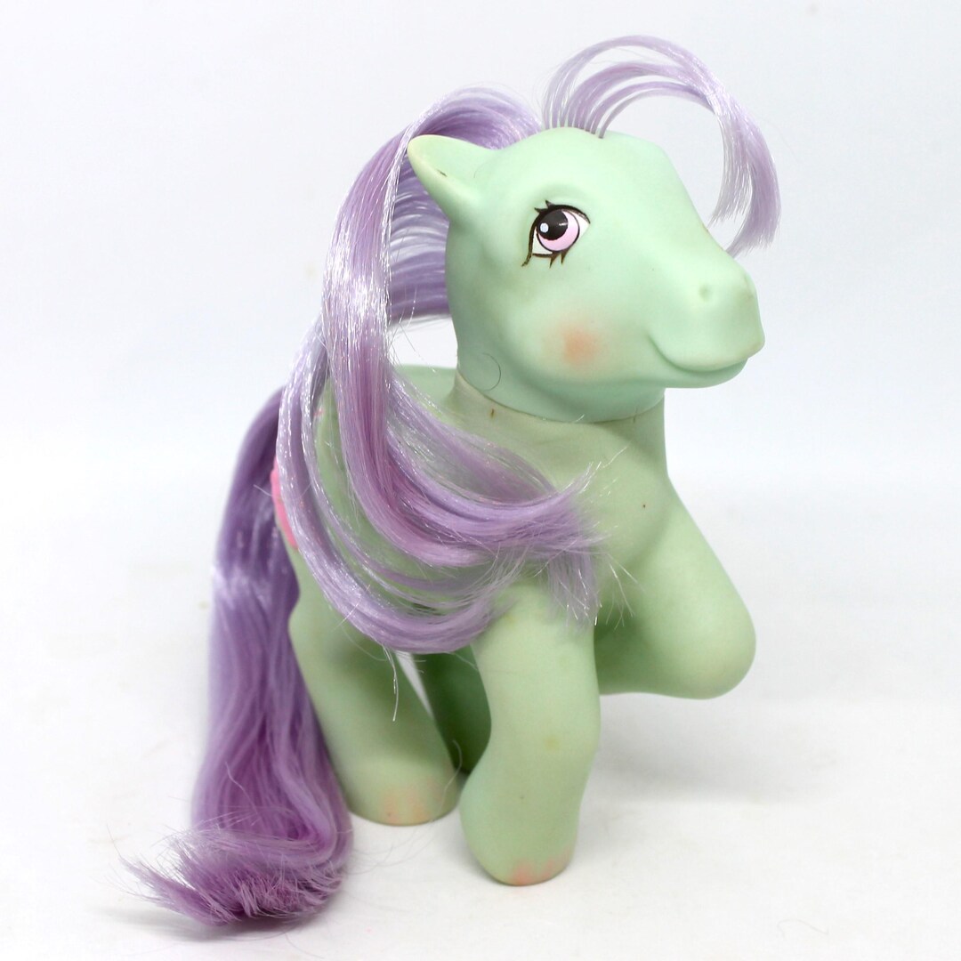 Vintage Hasbro G1 My Little Pony MLP Sundae Best Peppermint Crunch Aqua ...