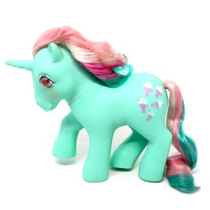Vintage G1 My Little Pony Twinkle Eye Fizzy Unicorn MLP Green Aqua Teal ...