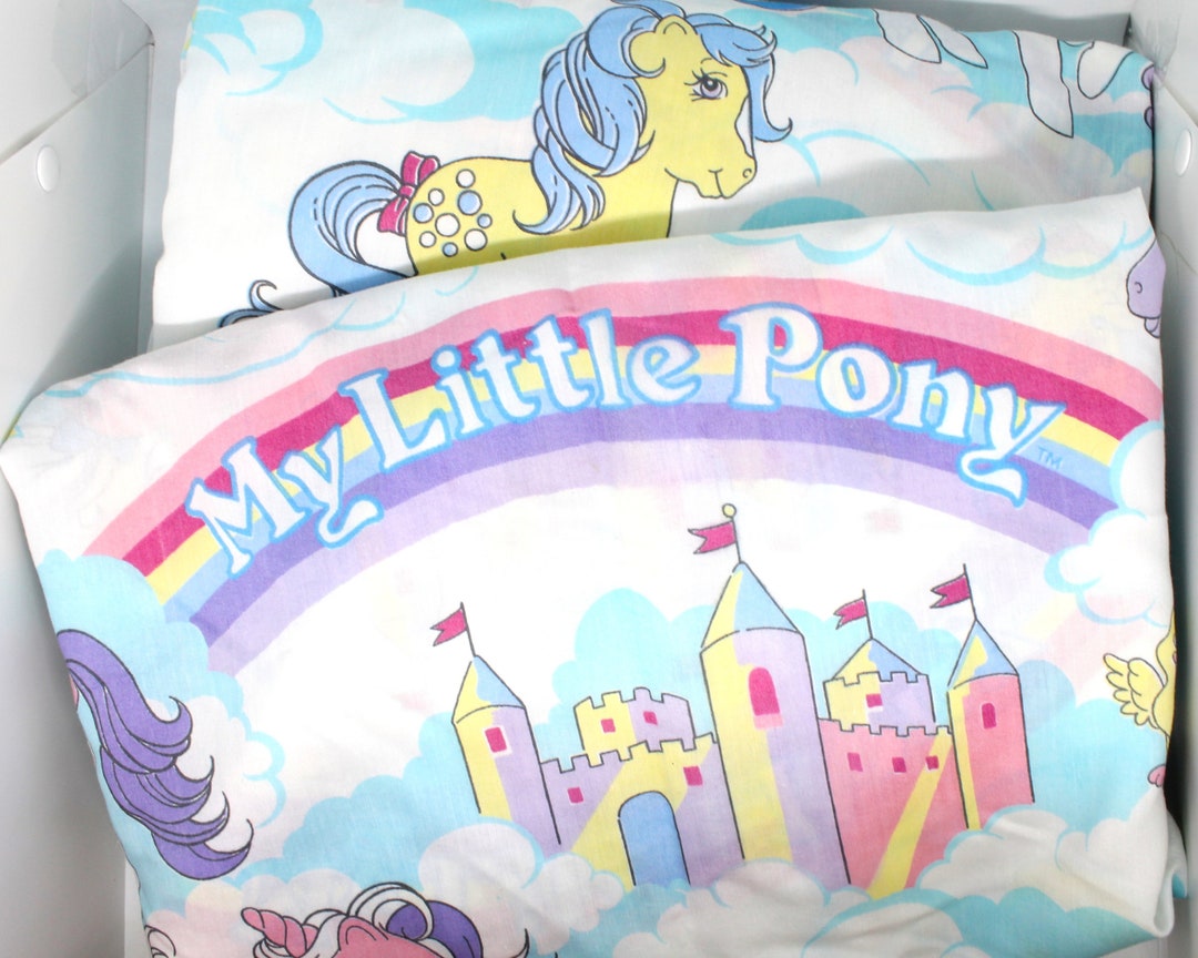 Vintage My Little Pony Bedsheet Set Fitted Flat Pair of 2 Original G1 ...