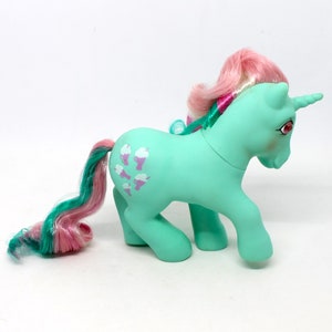 Vintage G1 My Little Pony Twinkle Eye Fizzy Unicorn MLP Green Aqua Teal ...