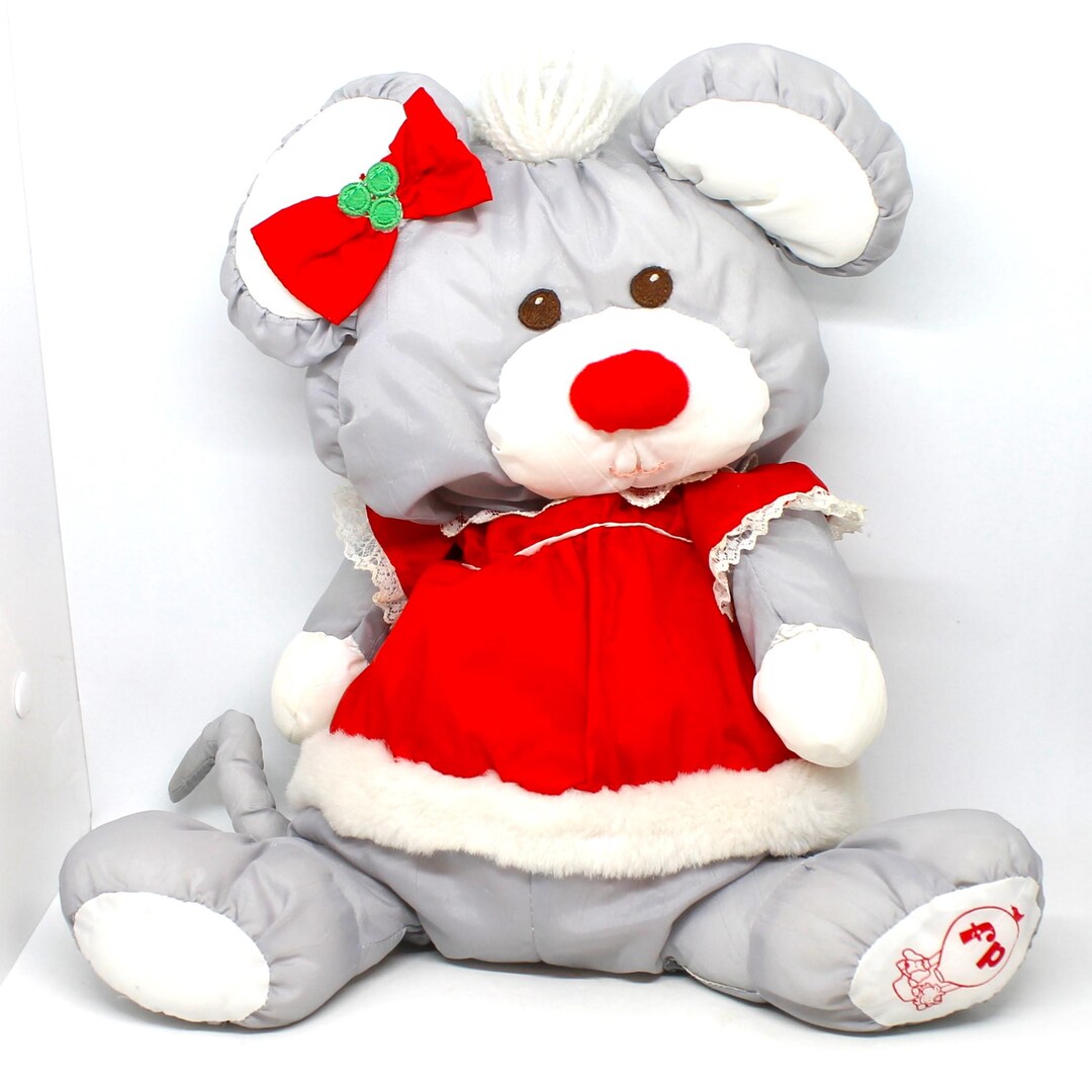 Vintage Puffalump Christmas Mouse Girl Fisher Price Parachute Material ...