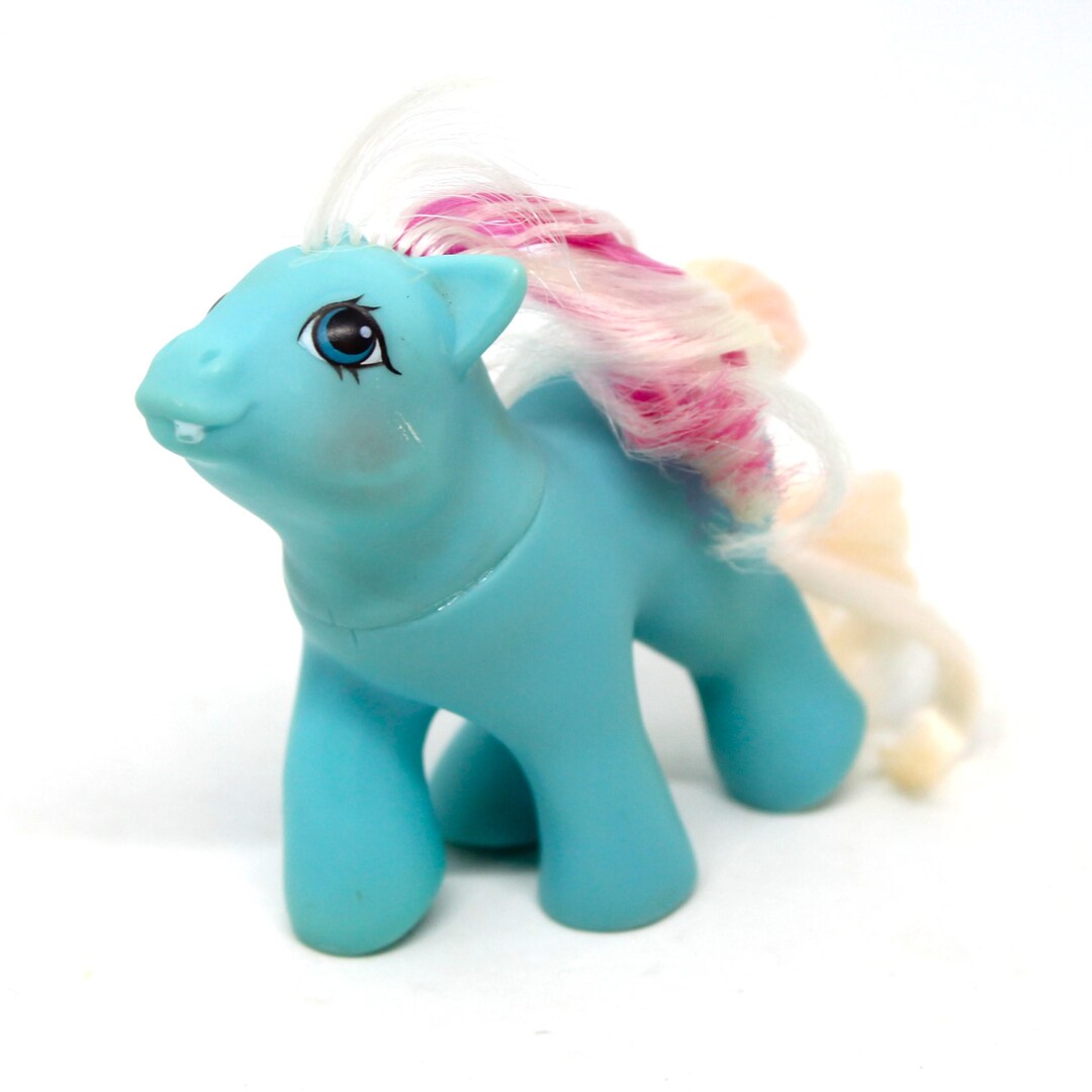 Vintage G1 My Little Pony MLP Hasbro Earth Ponies Baby Fifi Blue White ...