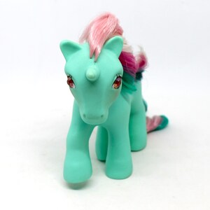 Vintage G1 My Little Pony Twinkle Eye Fizzy Unicorn MLP Green Aqua Teal ...