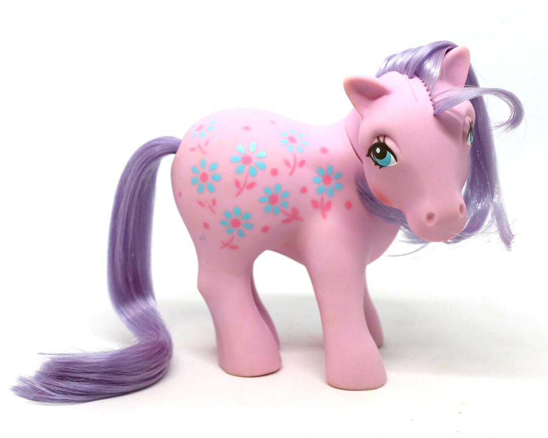 Vintage Hasbro G1 My Little Pony MLP Mommy Bright Bouquet Pink Blue ...