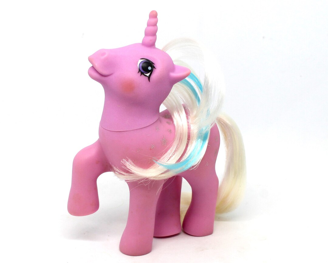 Vintage Hasbro G1 My Little Pony MLP Twice as Fancy Milky Way Pink Unicorn Taf Original 1980s ...