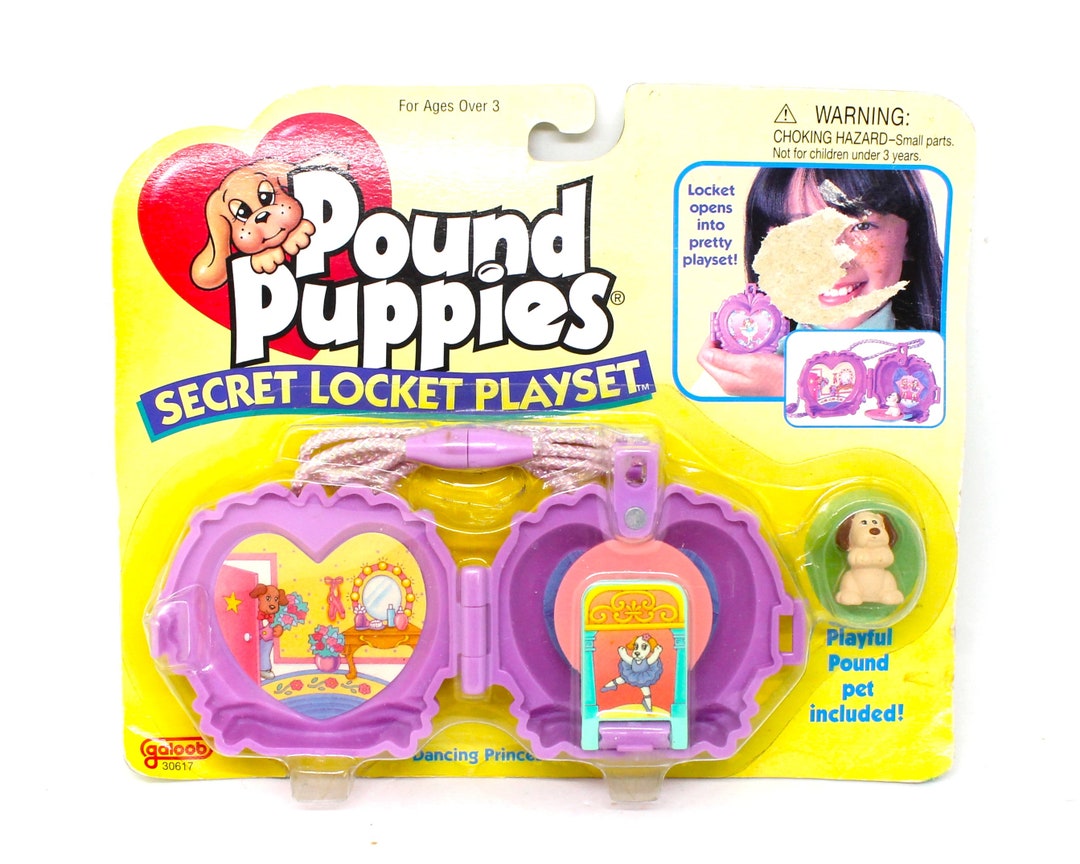 Pound Puppies Secret Locket Playset Dancing Princess Purple Necklace ...