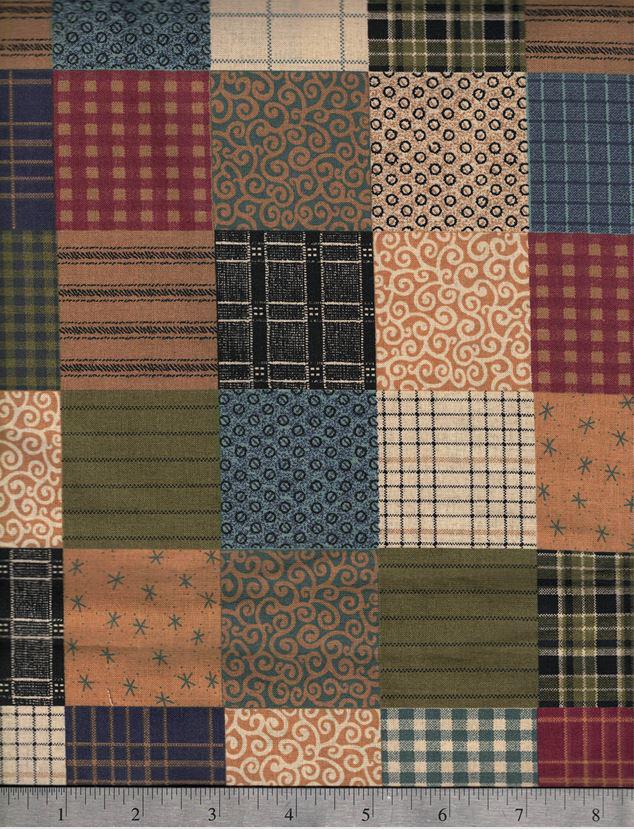 Cheater Quilt Fabrics, Log Cabin, Hearts, Patchwork, Little Quilts ...