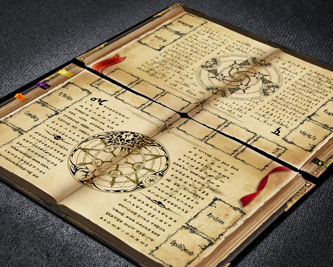 2-player Custom Metazoo Playmat With Field Zones, Spellbook Themed Card ...