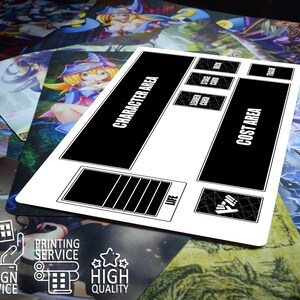 Minimalist One Piece Card Game Playmat With Simple Basic Field Zones ...