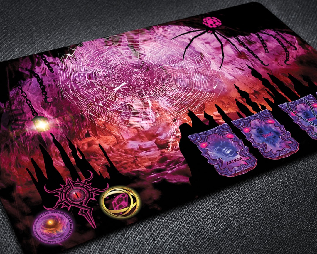 House Dis Keyforge Playmat With Demonic Field Zones, Damned Souls ...