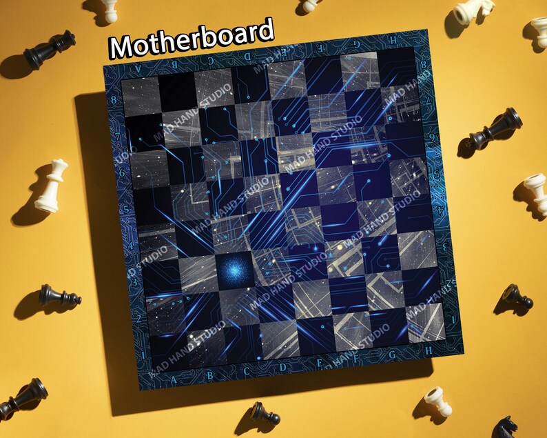 Chess Game Board Printed as a Large Gaming Mat Playmat for - Etsy