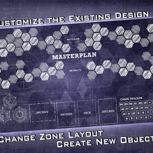 Keyforge Game Mat for House Shadows Players With Card Zones and Chain ...