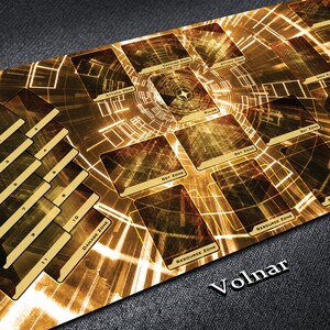 Gate Ruler TCG Playmat With Custom Field Zones for All Factions, Single ...