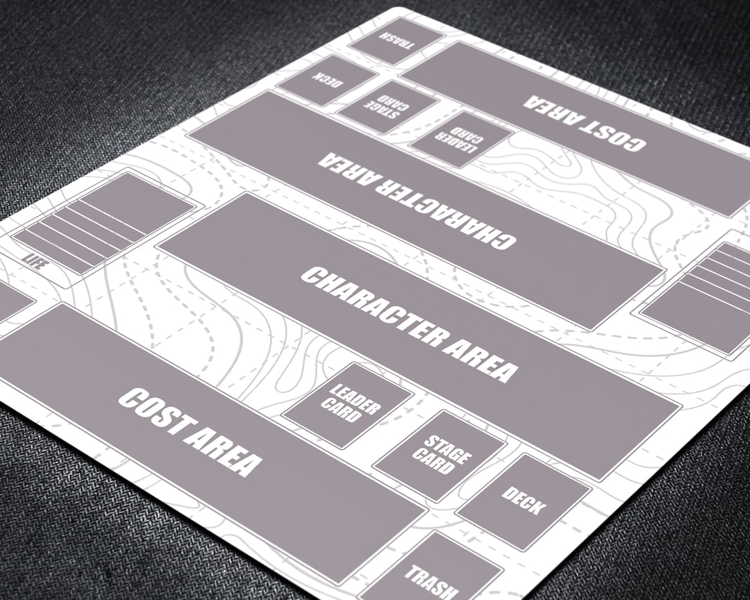 Minimalist One Piece Card Game Playmat With Simple Basic Field Zones ...