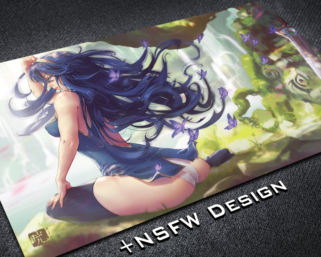 Large Gaming Desk Mat With Lucina From Fire Emblem Awakening Game, NSFW Gift Extended Mousepad ...