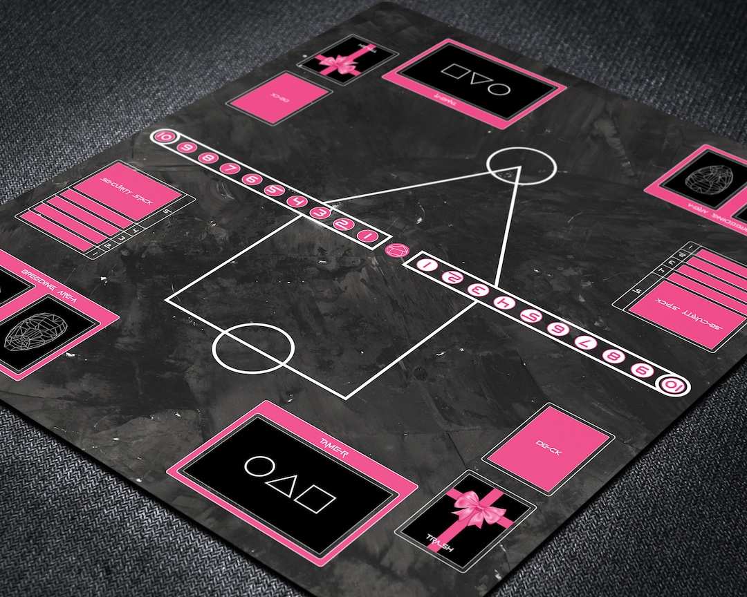 Digimon 2-player Card Game Playmat With Minimalist Layout Field Zones ...