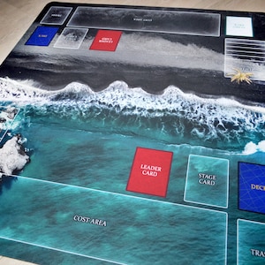 2-player One Piece Card Game Playmat With Custom Field Zones ...