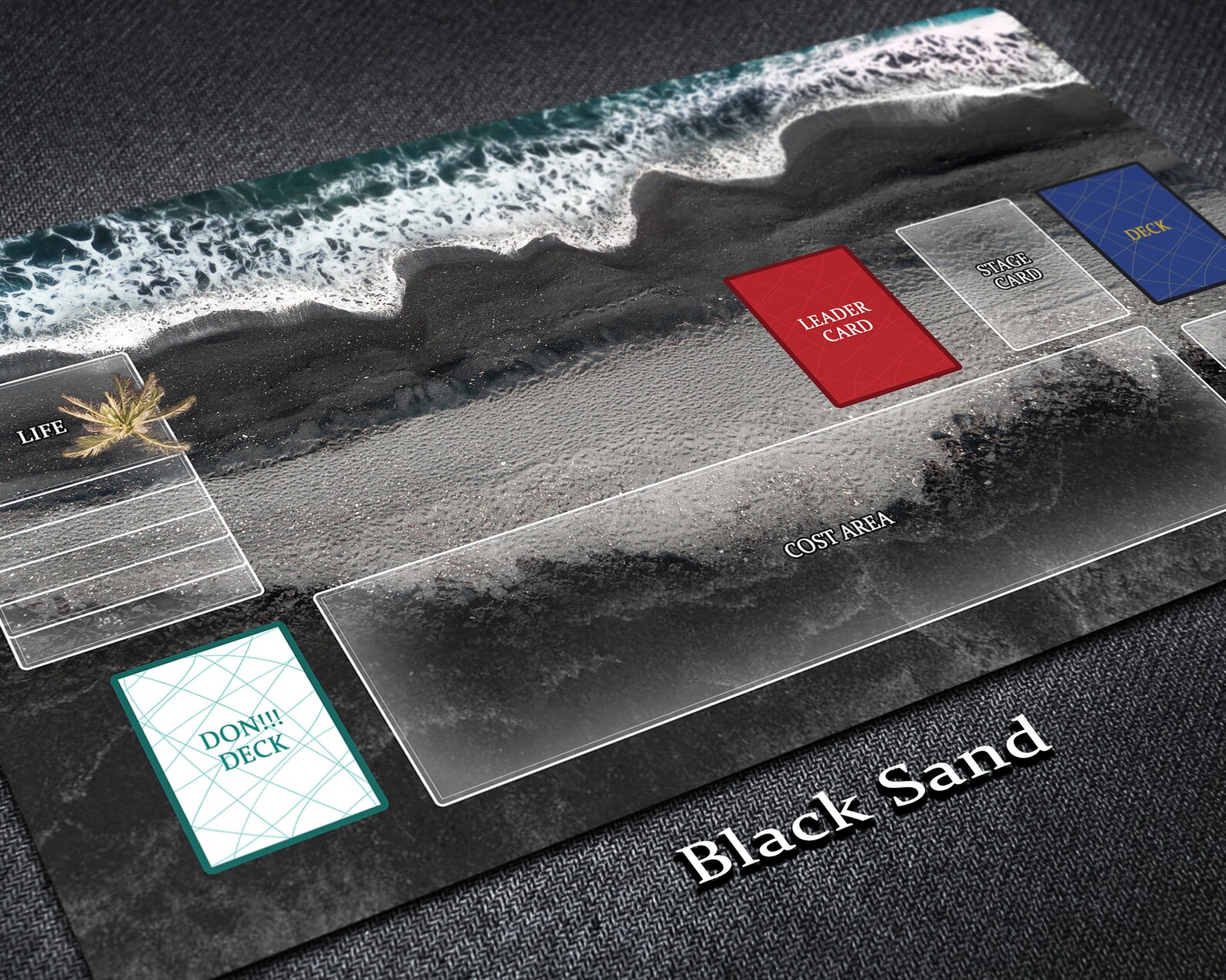 2-player One Piece Card Game Playmat With Custom Field Zones ...