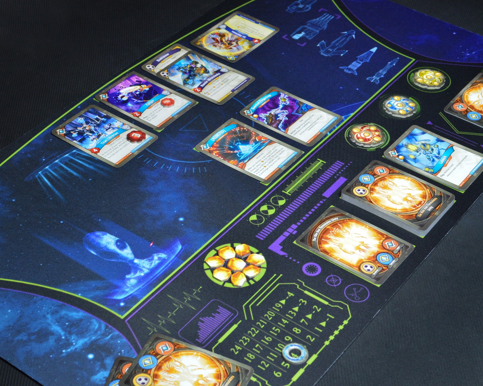 Keyforge Card Game Mat for House Mars Players With Playing | Etsy