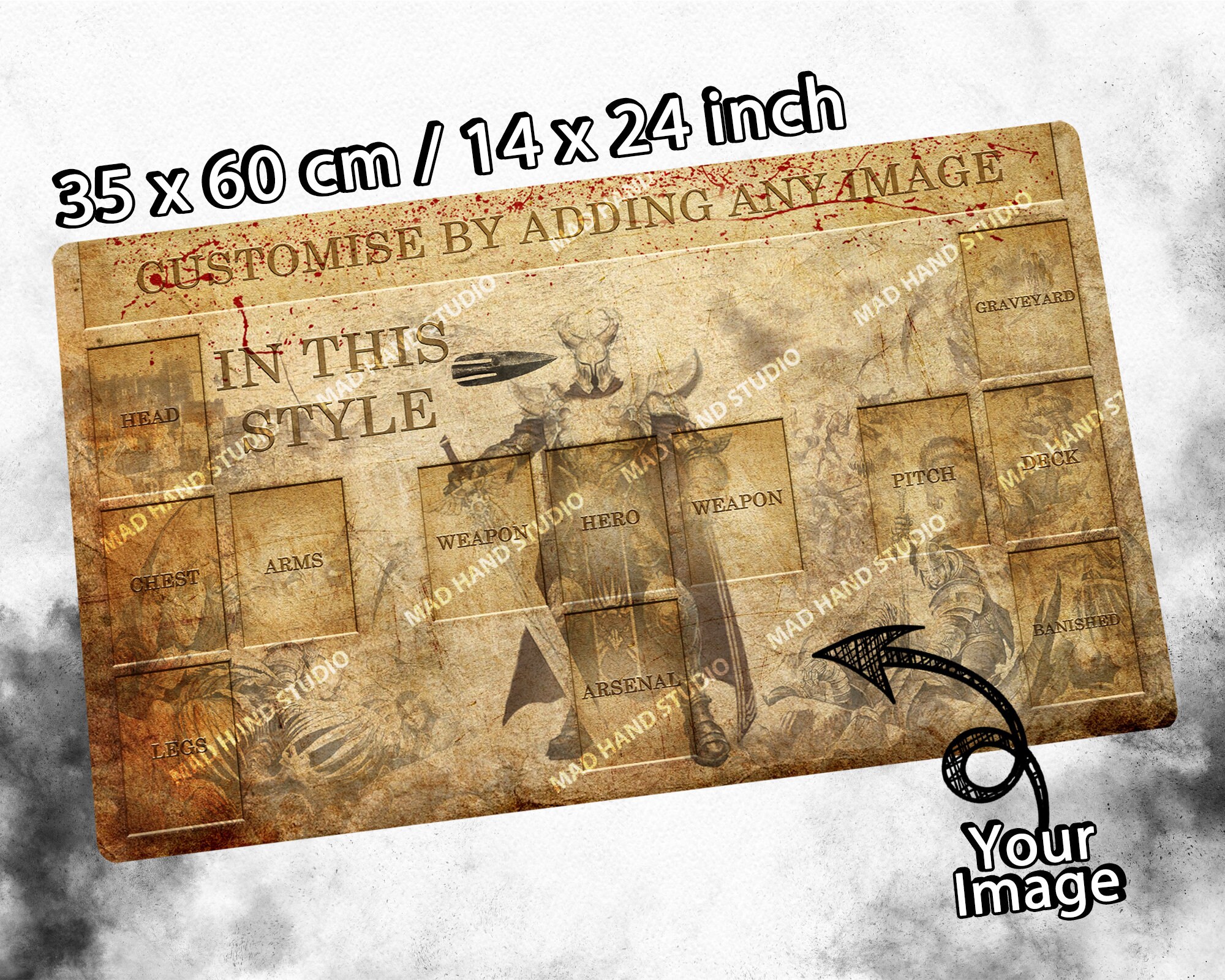 Flesh and Blood Two-Player Card Game Playmat with Field Zones | Etsy