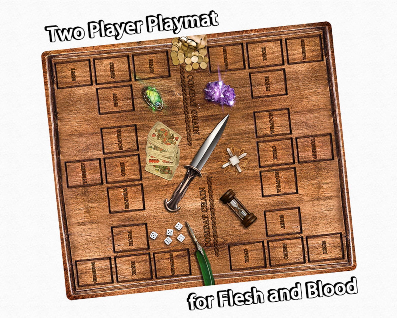 Flesh and Blood Card Game Mat 2-player FAB TCG Custom Playmat - Etsy