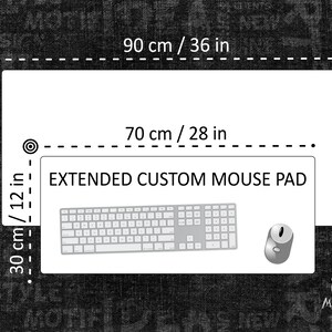 Extended Custom Mouse Pad Customized Large Desk Mat Long | Etsy