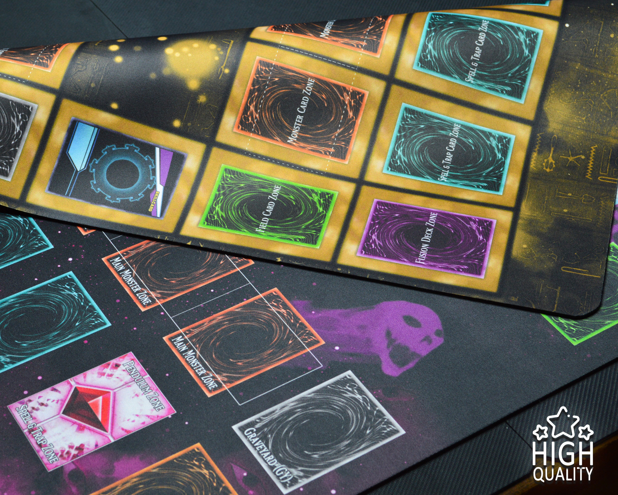 2-player Custom YGO Playmat With Zones Fully Customized Card - Etsy
