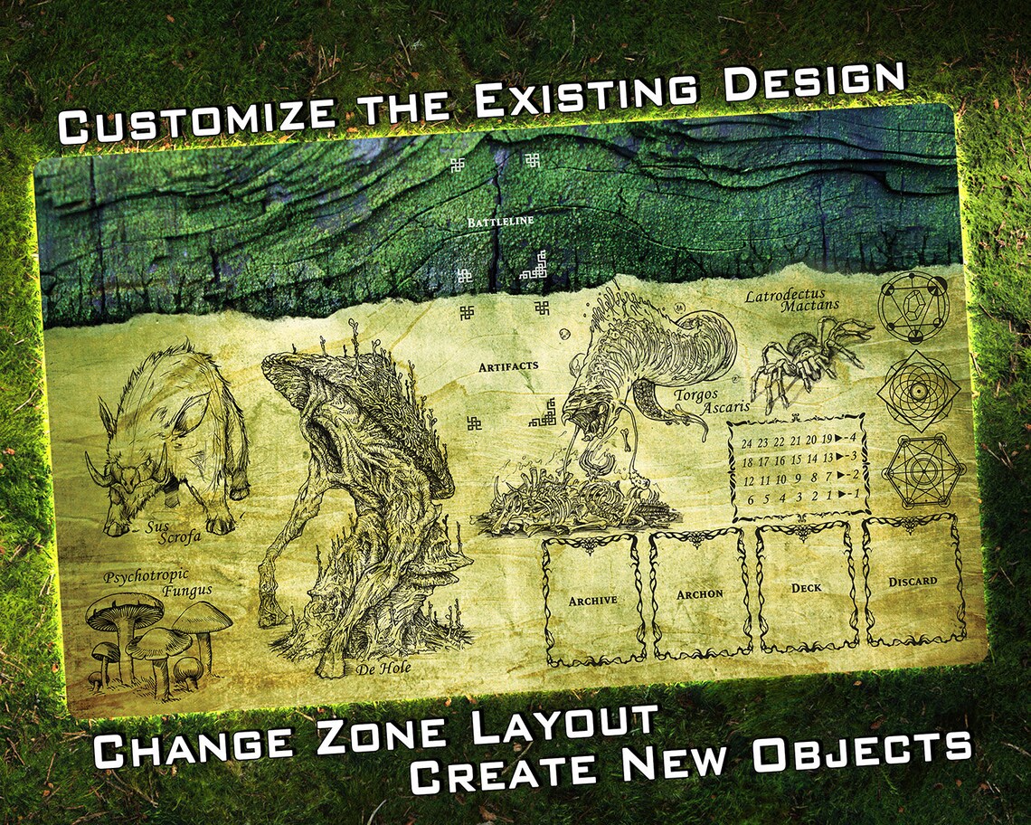 Keyforge Game Mat for House Untamed Gamers With Card Zones and - Etsy