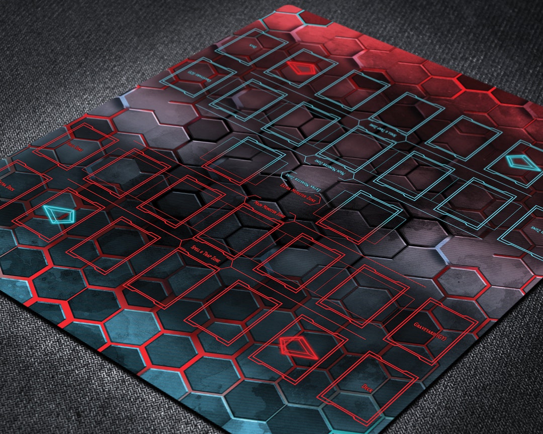 2-player YGO Custom Playmat With Master Rule Field Zones, Minimalist ...
