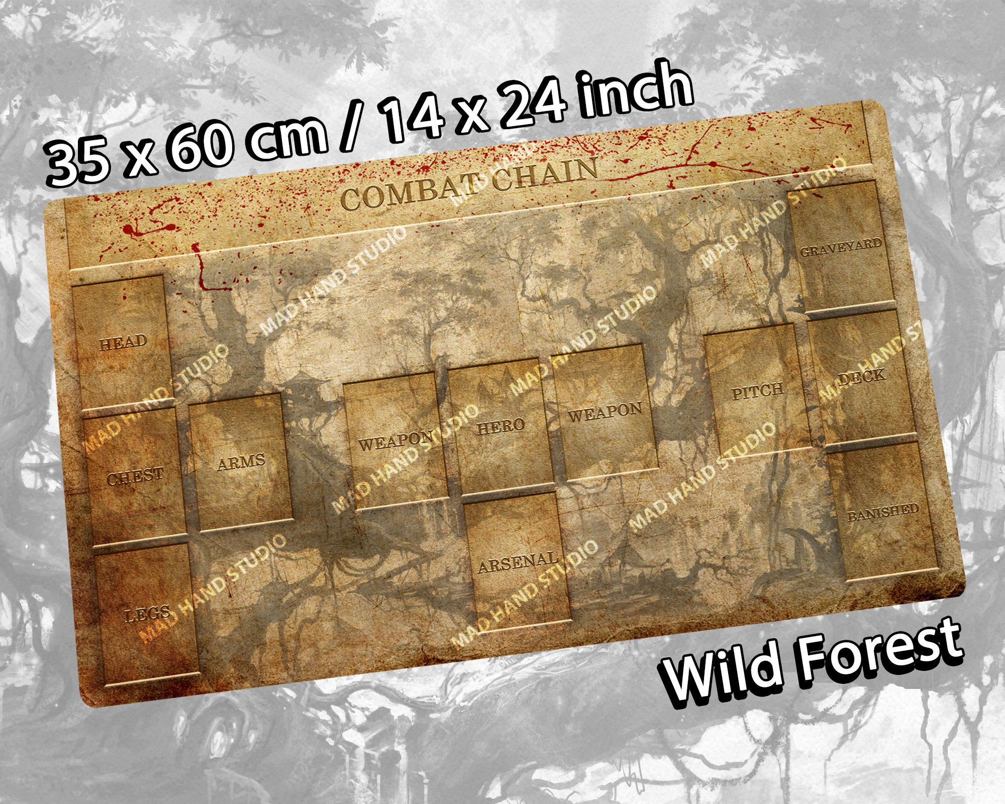 Flesh and Blood Two-Player Card Game Playmat with Field Zones | Etsy