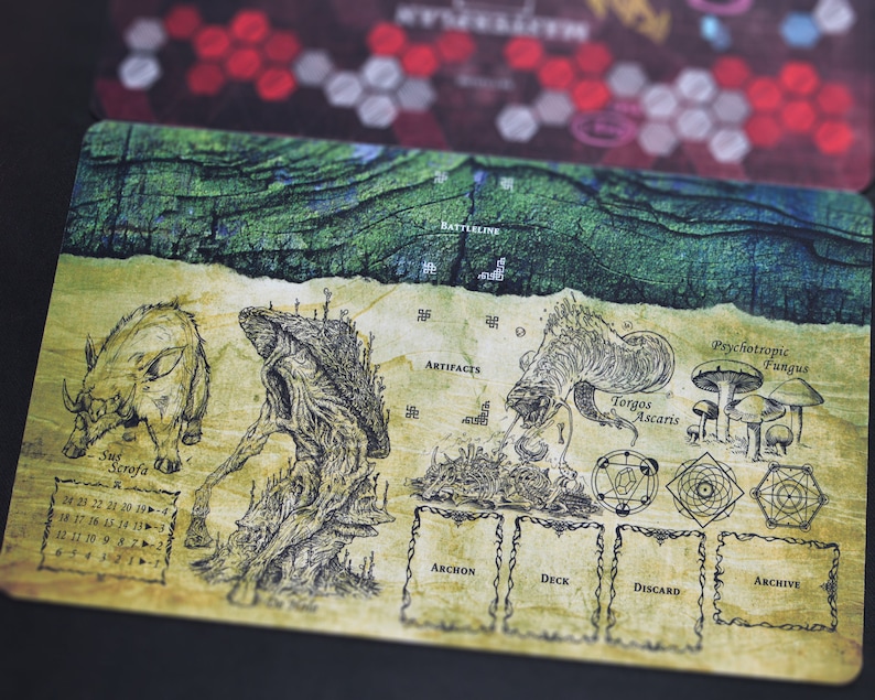 Keyforge Game Mat for House Untamed Gamers With Card Zones and - Etsy