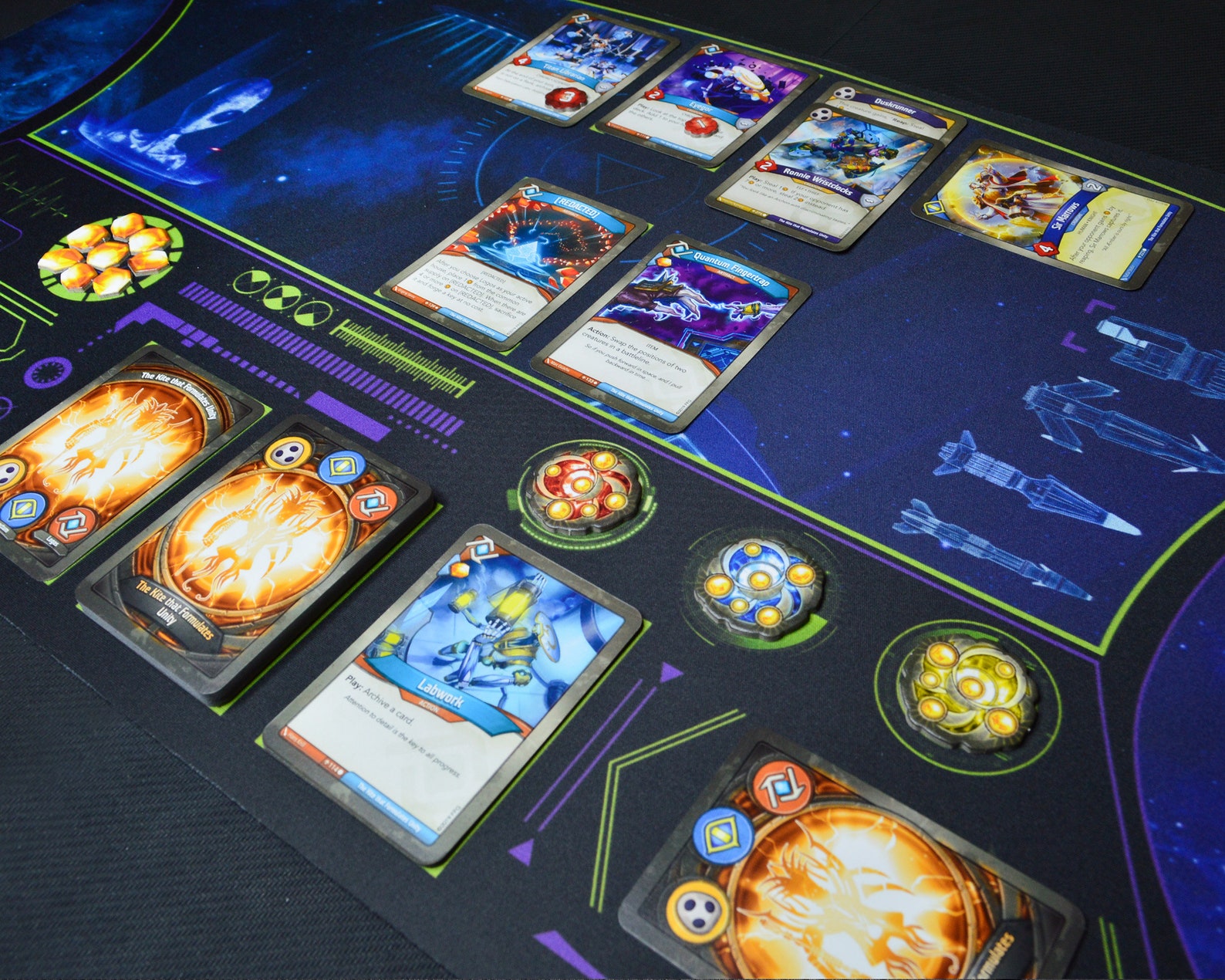 Keyforge Card Game Mat for House Mars Players With Playing | Etsy