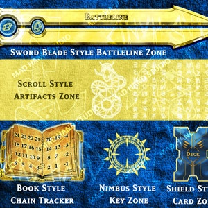 Keyforge Playmat for House Sanctum Players With Custom Field Zones and ...