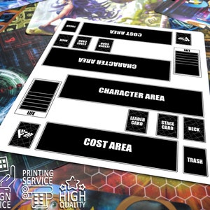 Minimalist One Piece Card Game Playmat With Simple Basic Field Zones ...