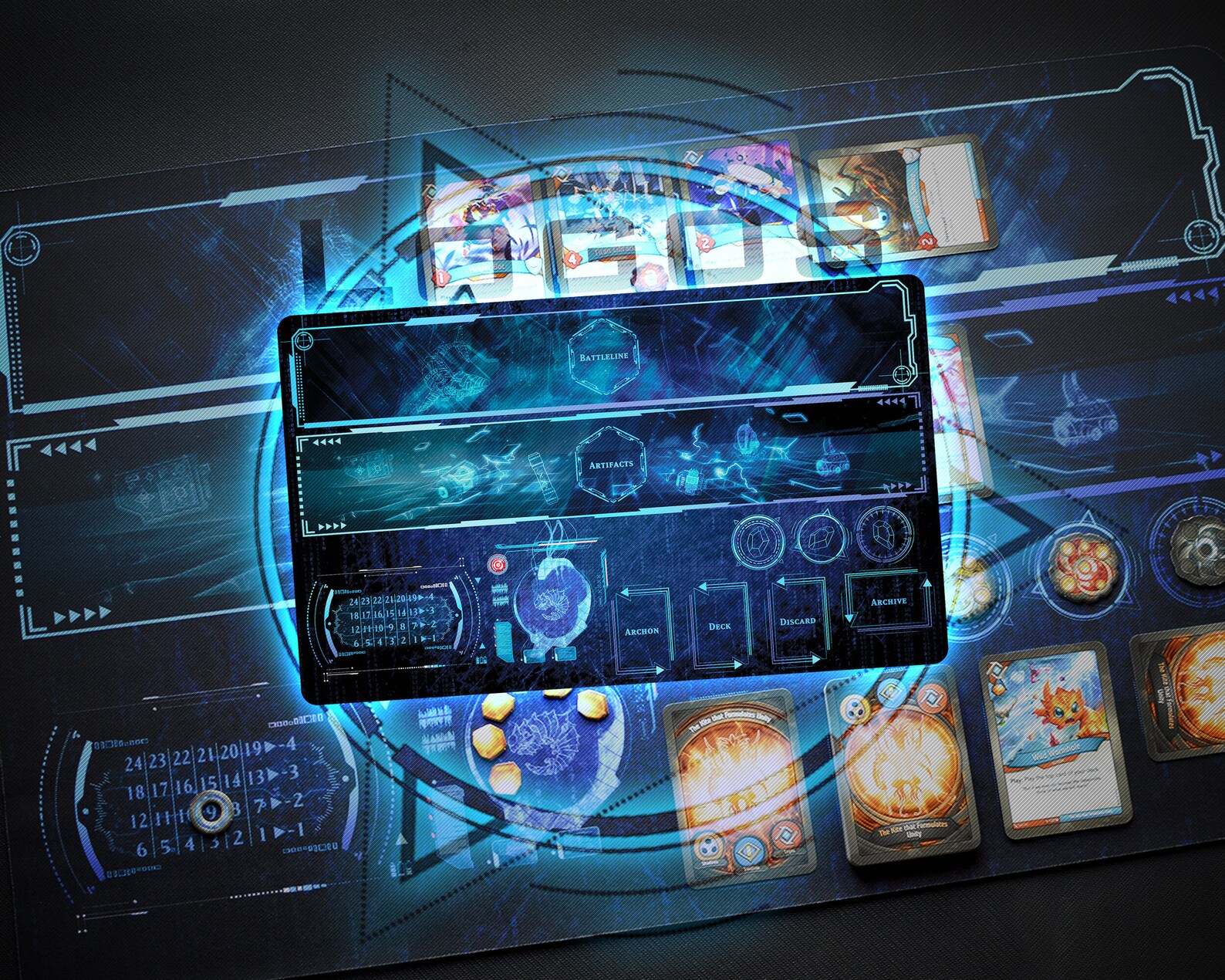 Keyforge Playmat for House Logos Fans With Field Zones and - Etsy