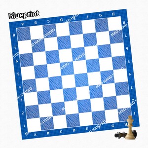 Chess Game Board Printed as a Large Gaming Mat Playmat for | Etsy