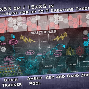 Keyforge Game Mat for House Shadows Players With Card Zones and Chain ...
