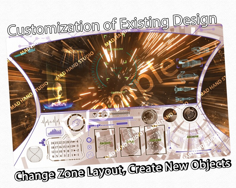 KeyForge Card Game Mat for House Mars Players with Playing | Etsy