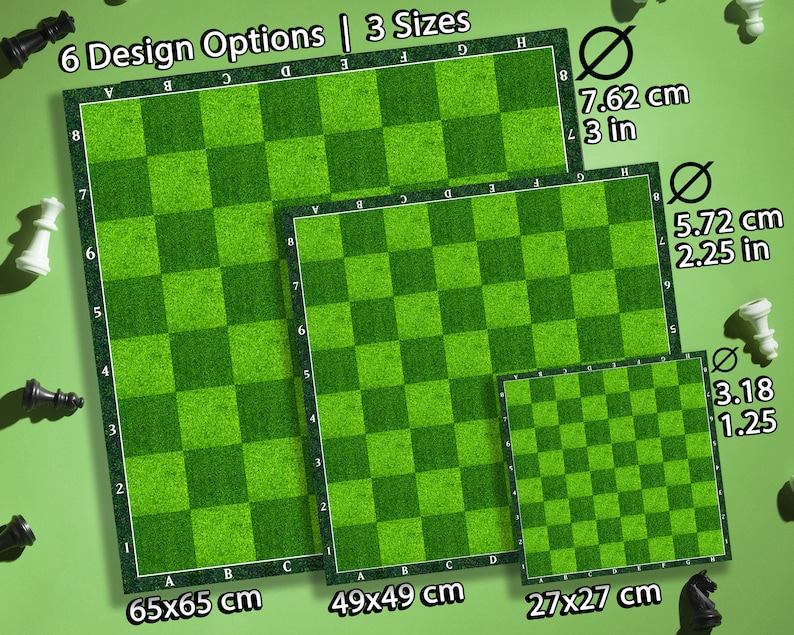 Chess Game Board Printed as a Large Gaming Mat Playmat for - Etsy