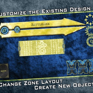 Keyforge Playmat for House Sanctum Players With Custom Field Zones and ...