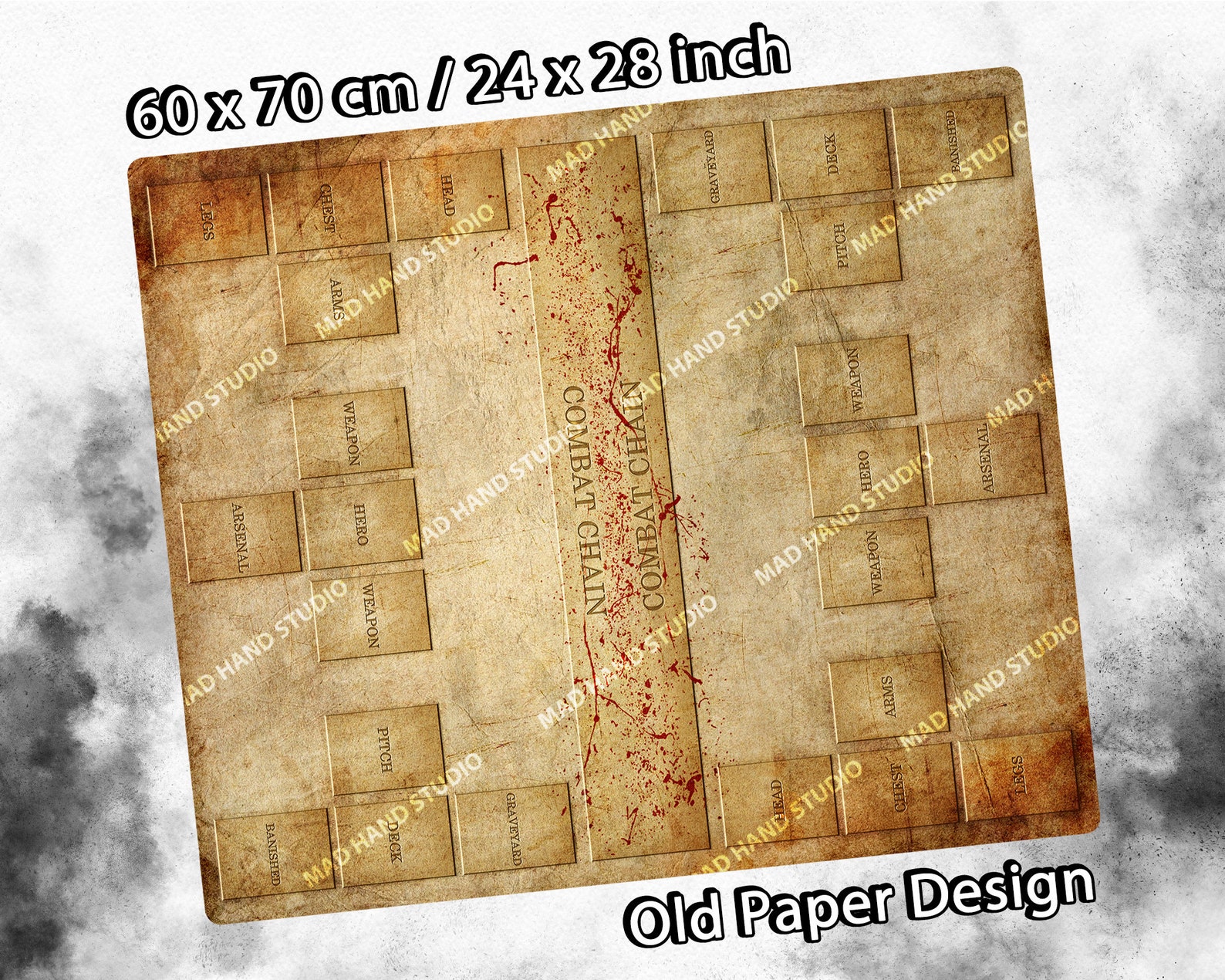 Flesh and Blood Two-Player Card Game Playmat with Field Zones | Etsy